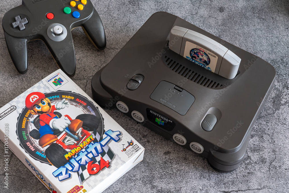 Fukuoka, Japan - january 3, 2025 : the famous nintendo 1996's hit Mario ...