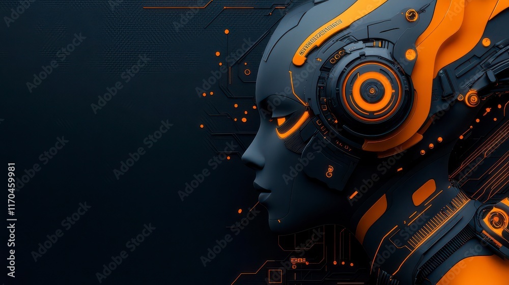 Cybernetic Head: A Fusion of Metal and Light, Exploring the Boundaries ...