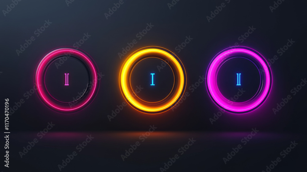 HUD futuristic circle loading bars. Sci Fi user interface, futuristic control panel loading ...