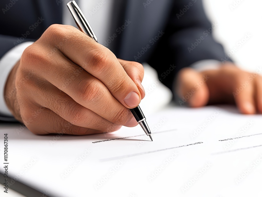 Signing important documents office space business content professional ...