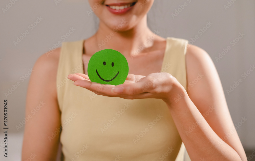 Green Smiley Face Mobile Phone Happy Good Feedback Positive Customer ...