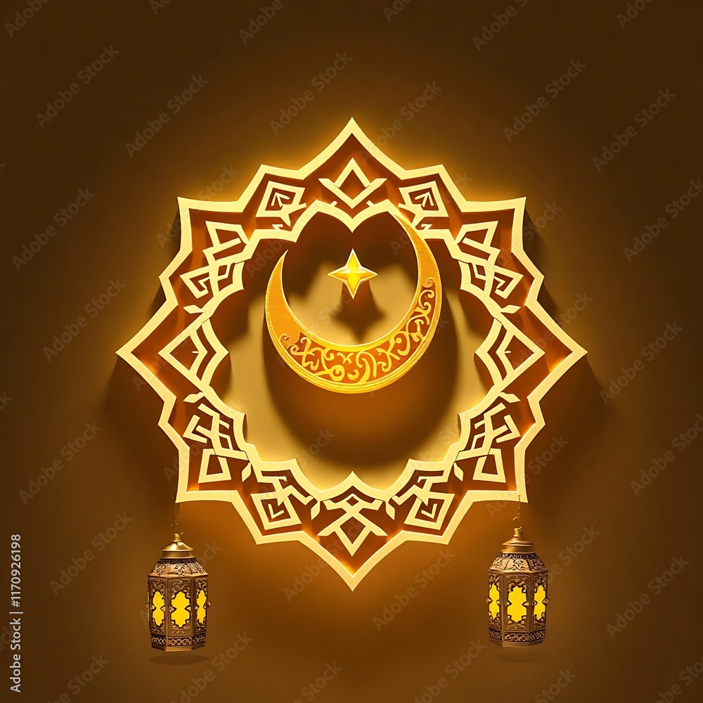 Eid Mubarak Gold and blue Eid al Fitr card design to celebrate the ...