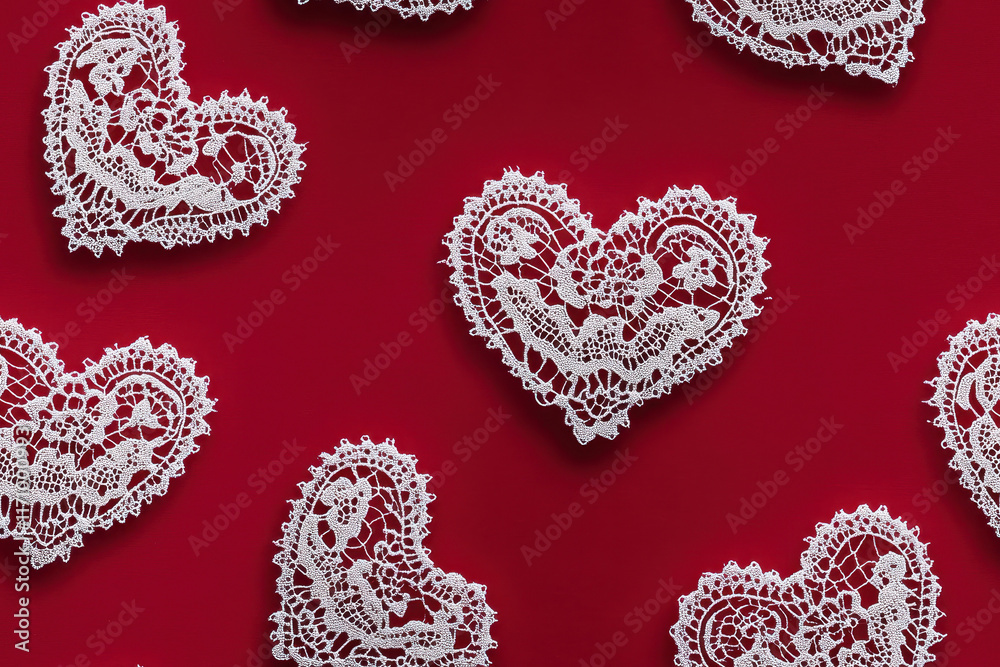Seamless heart lace pattern background for Valentine's Day designs and ...