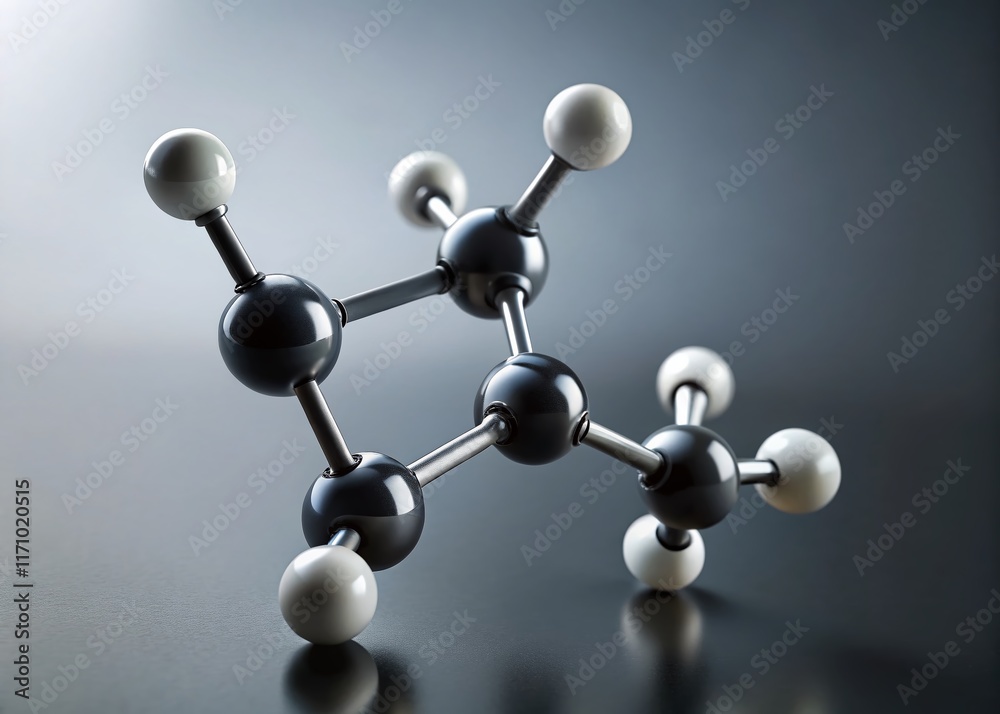 Minimalist Methane Molecule: CH4 Chemical Formula Stock Photo Stock ...