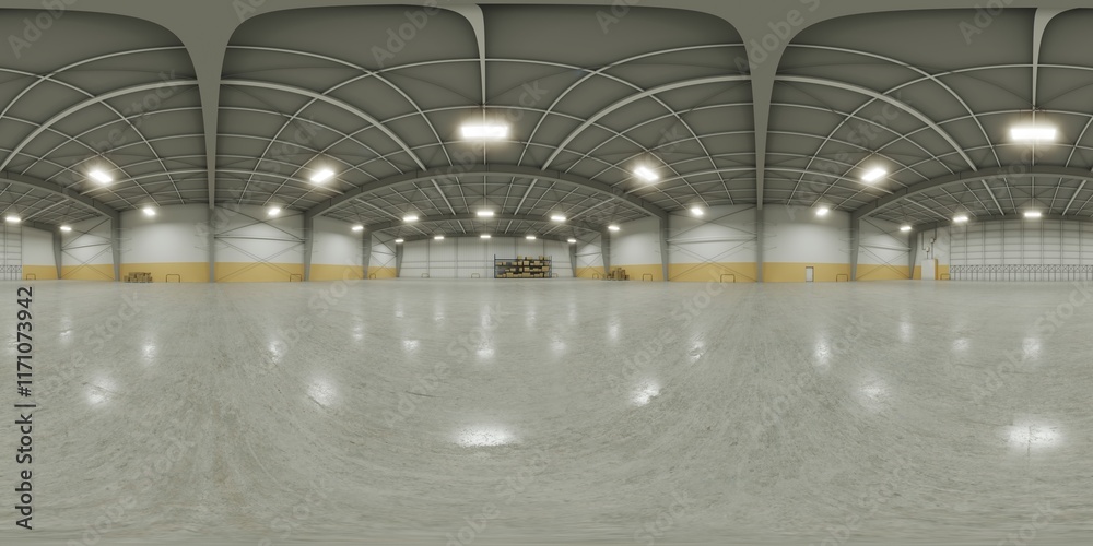 Full spherical hdri panorama 360 degrees of empty exhibition space ...