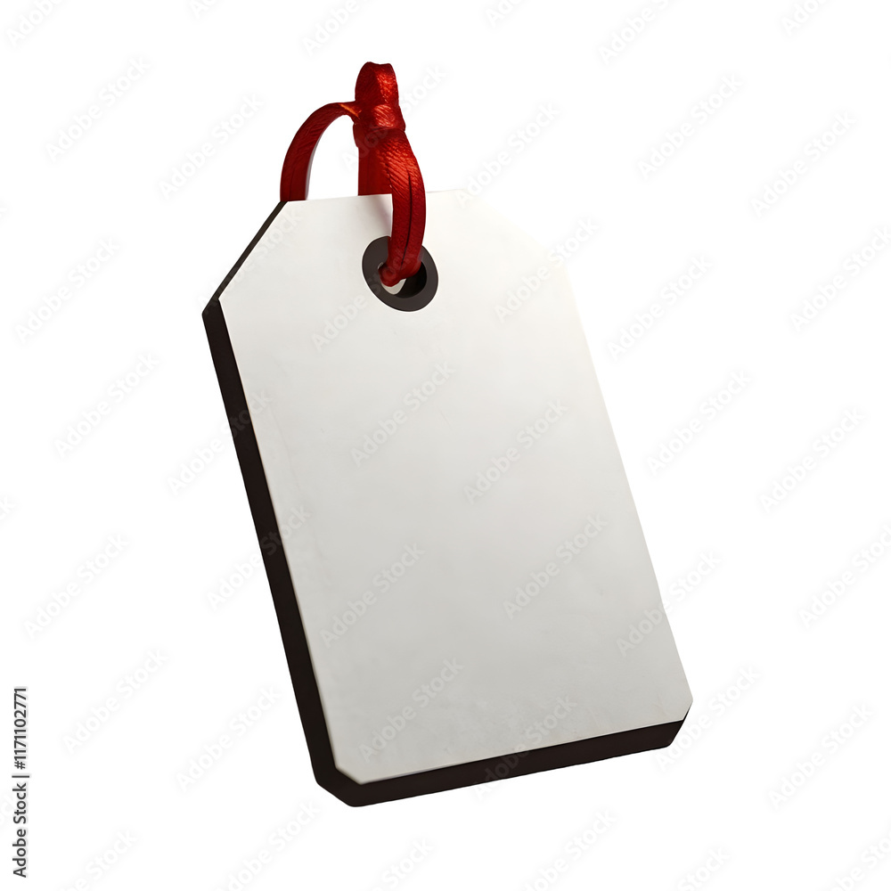 Blank price tag 3D render icon with transparent background. Price tag ...