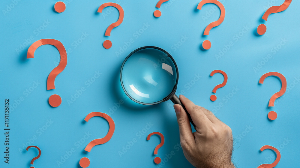 Question Mark and Root Cause Analysis Concept. A hand holding a ...