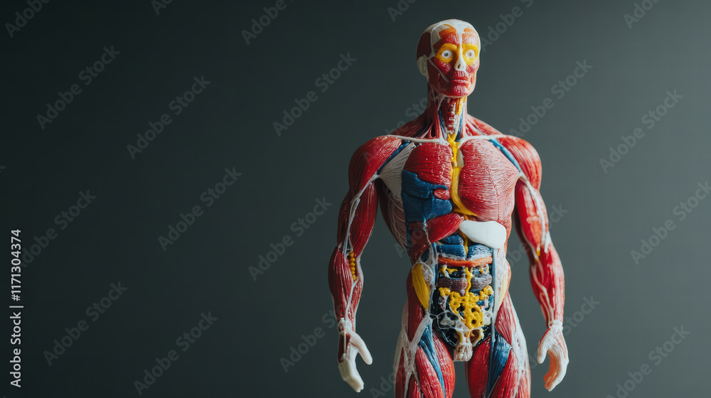 detailed 3D printed educational model of human body showcasing muscles ...