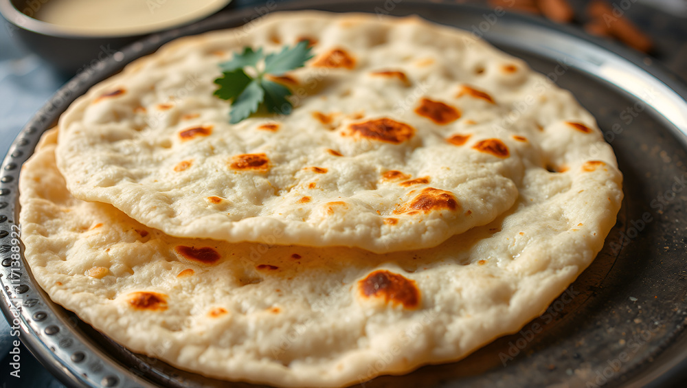 Stock-Foto „Chapati / Tava Roti also known as Indian bread or Fulka ...