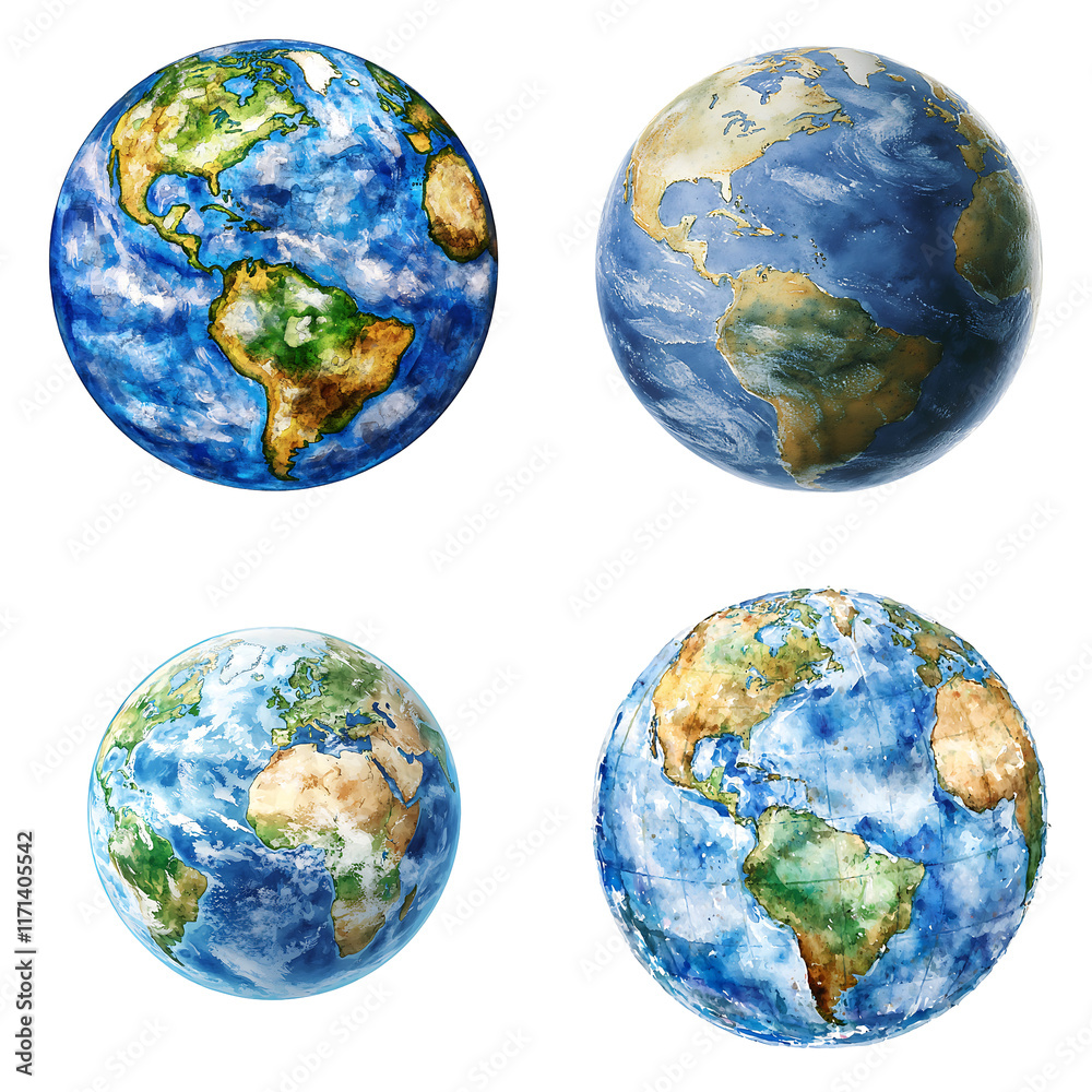 Global earth views planet earth image collection natural environment ...