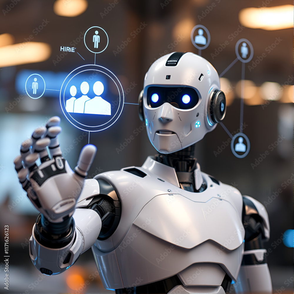 Ai Recruiting Technology Concept Using Artificial Intelligence In The Talent Acquisition