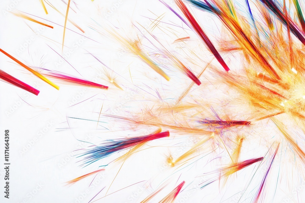 Dynamic abstract gold spark trails in a minimalist background evoking ...