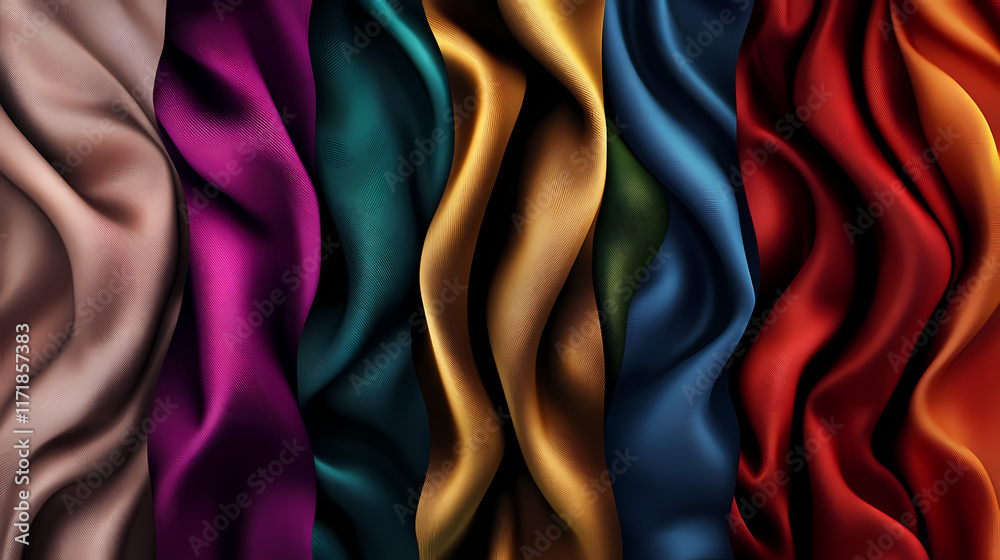 Vibrant diverse fabric textures perfect creative digital backgrounds ...
