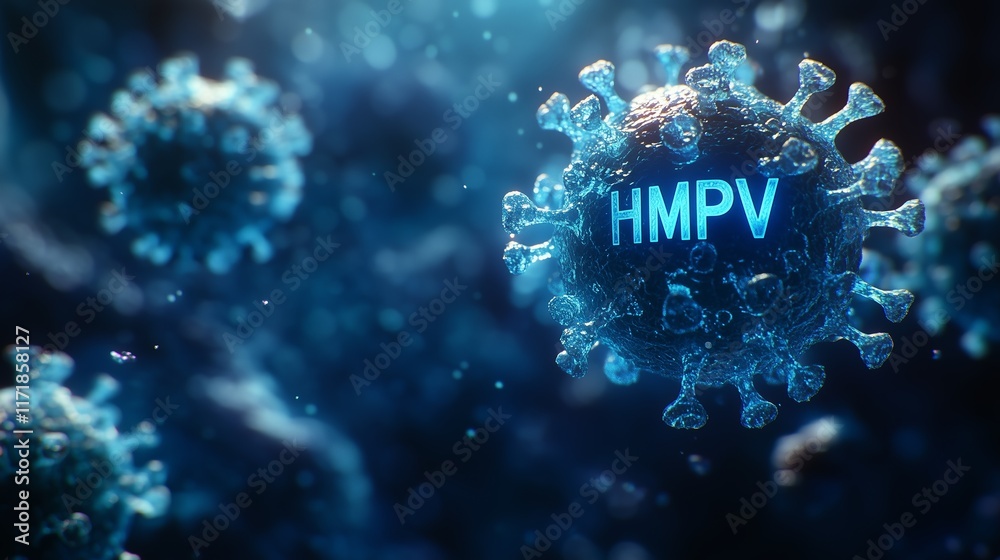 Human metapneumovirus or HMPV, virus causing upper and lower ...