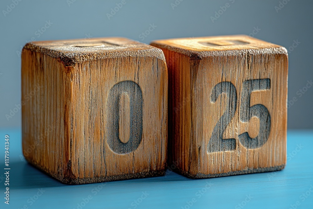 2025 Business Growth Planning with Wooden Blocks for 2025 to 2025 ...