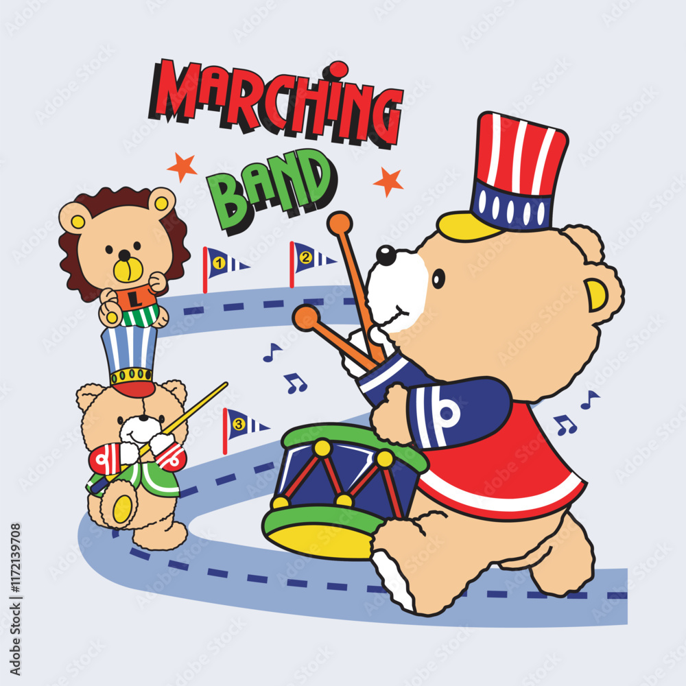 marching band kids,design cartoon vector illustration Stock Vector ...