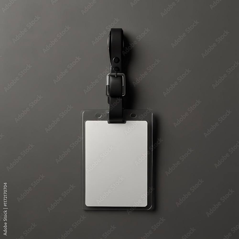 Plastic ID Card Mockup With A Clip Holder, Displayed Upright Against A ...