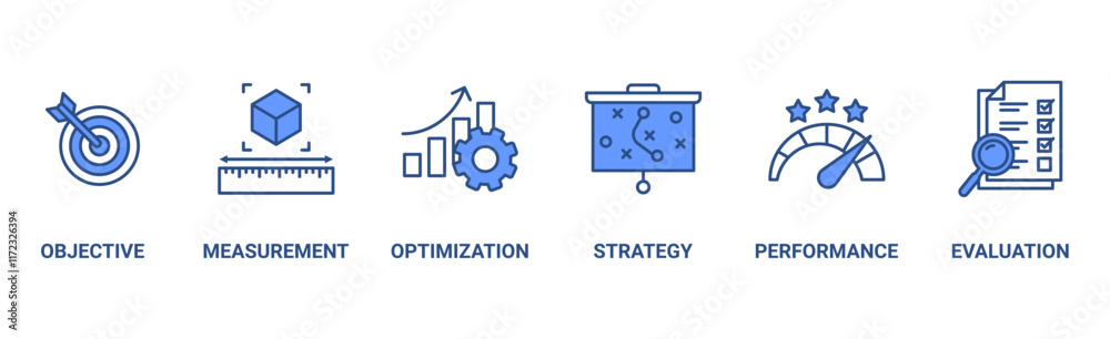 KPI banner web icon vector illustration concept for key performance indicator in the business ...