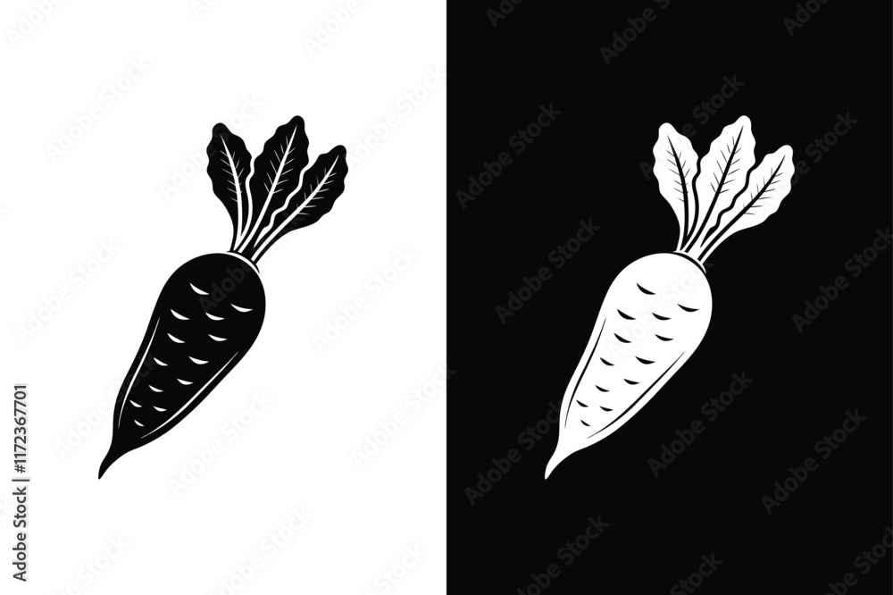 Fresh & Natural. Horseradish Root Line Art for Food and Organic Design ...