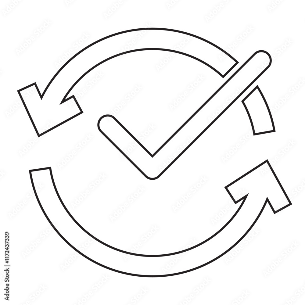 black right tick check mark on white circle background over transparent png file flat style ...