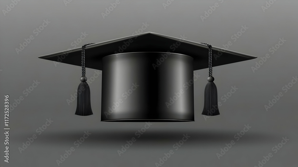Class of 2025 photo of a black college graduation cap isolated on a ...