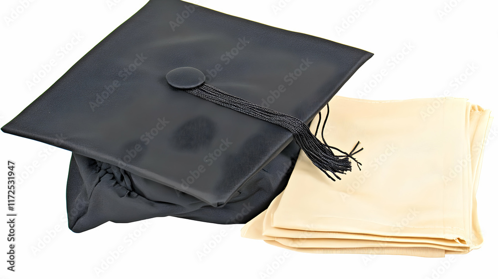 Class of 2025 photo of a black college graduation cap isolated on a ...