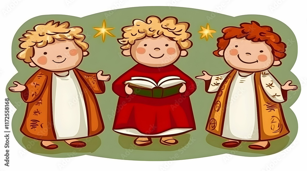 Christmas nativity, the three kings' day holidays, and the three wise ...