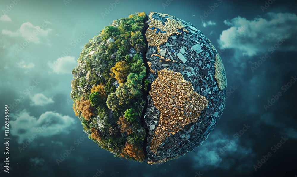 Impact of global warming on earth's ecosystems nature infographic ...