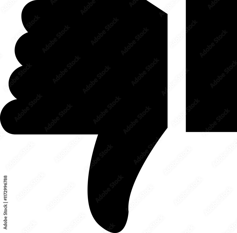 dislike button. Thumbs down icons. no fingers, negative marks vector ...