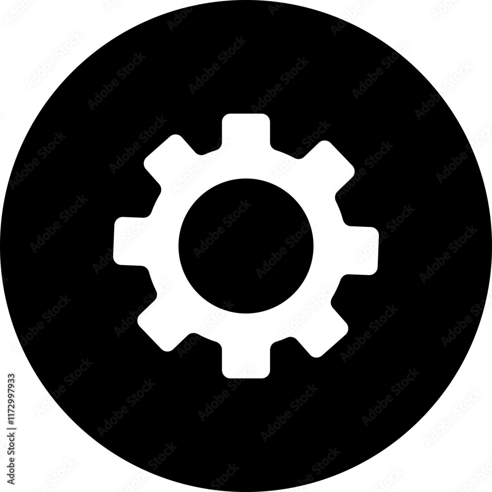 Gear setting icon. Cog wheel sign. Gear wheel symbol. Gear setting ...