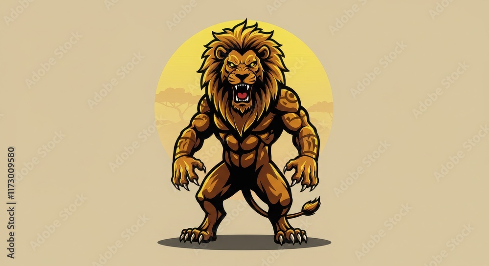 Lion Mascot, lion head angry roaring logo vector silhouette, shows ...