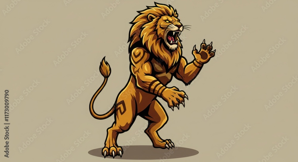 Lion Mascot, lion head angry roaring logo vector silhouette, shows ...