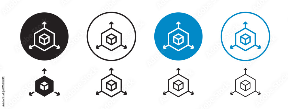 Set of 8 "Bim" icons with an unexpanded vector & 1 silhouette - Icon ...