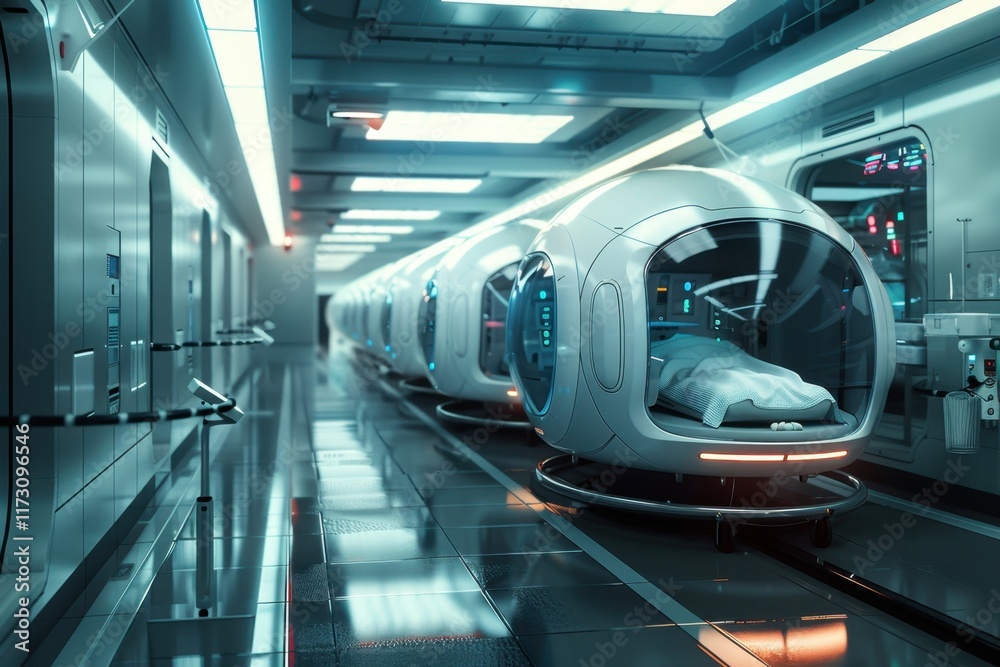 Autonomous patient transport system in futuristic hospital with ...