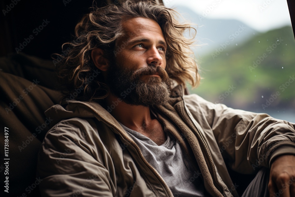 profound journey of self-discovery and deep contemplation on a solitary ...