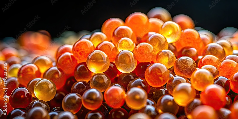 Microscopic images reveal details of cultured fish eggs, offering ...