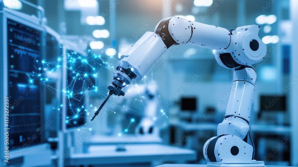 robotic arms performing automated medical operations for future ...