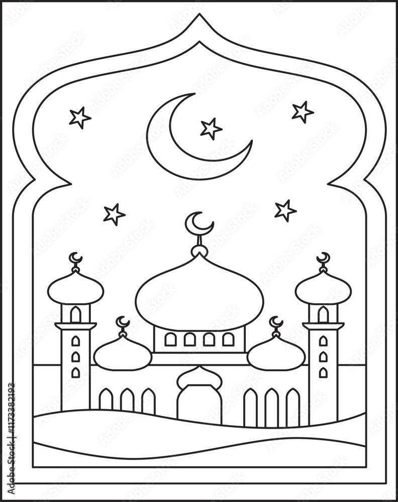 Eid Al Adha Islamic coloring book pages for children and adults with ...