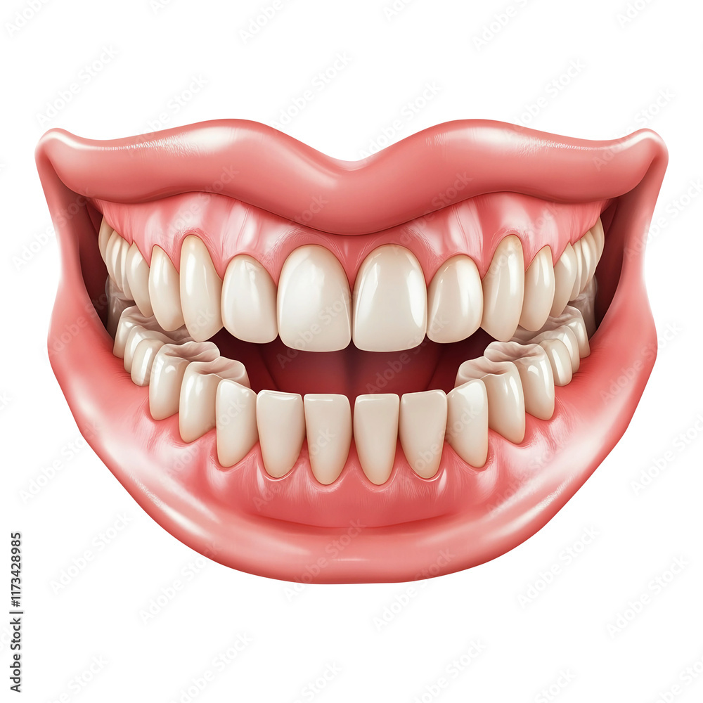 Smiling mouth with teeth isolated on transparent background remove PNG ...