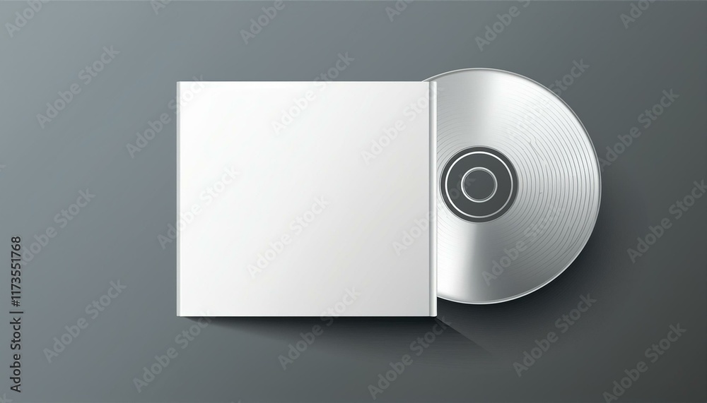 blank cd box mockup for your design with realistic shadow effect ...