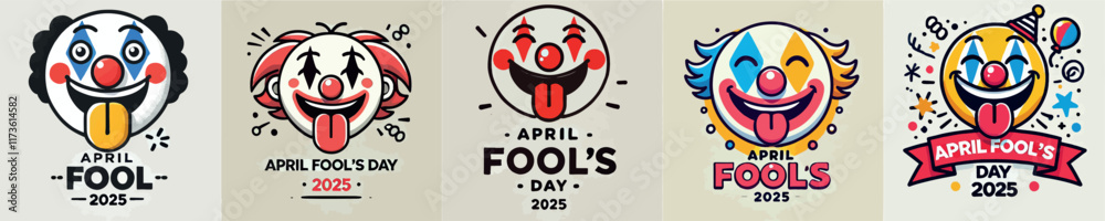Image of clowns celebrating April Fool's Day Stock Vector | Adobe Stock