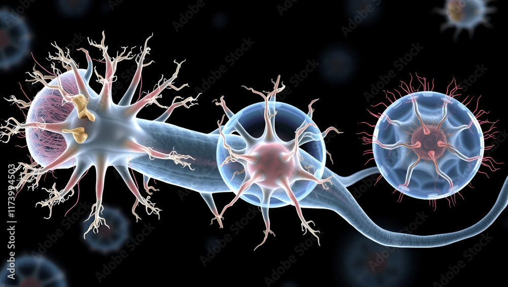 Brain-eating amoeba infection, naegleriasis. Flagellate forms ...