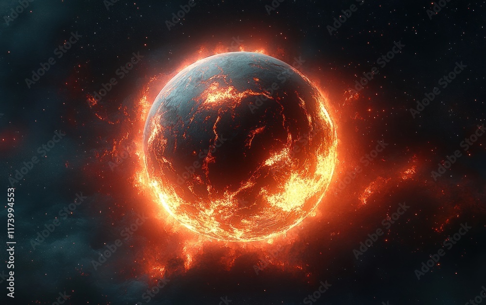 Fiery Destruction of Earth in a Volcanic Cataclysm with Lava Flows and ...