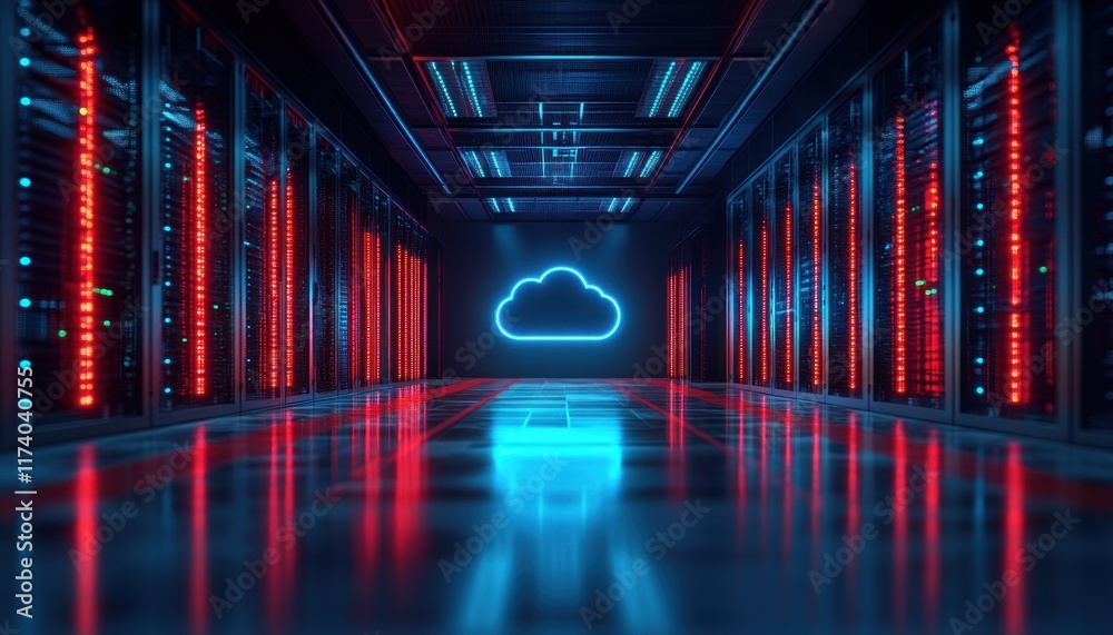 Hybrid Cloud Integration Architecture For Seamless Connectivity In Data Center Technology Stock