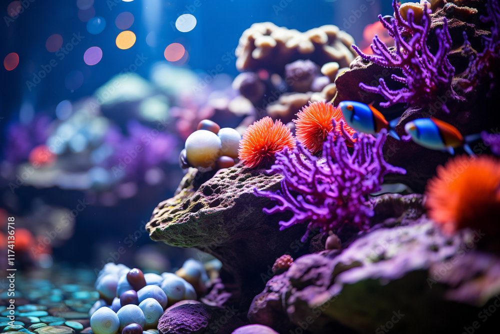 Foto de Stock Coral reefs serve as vital ecosystems for fish providing ...