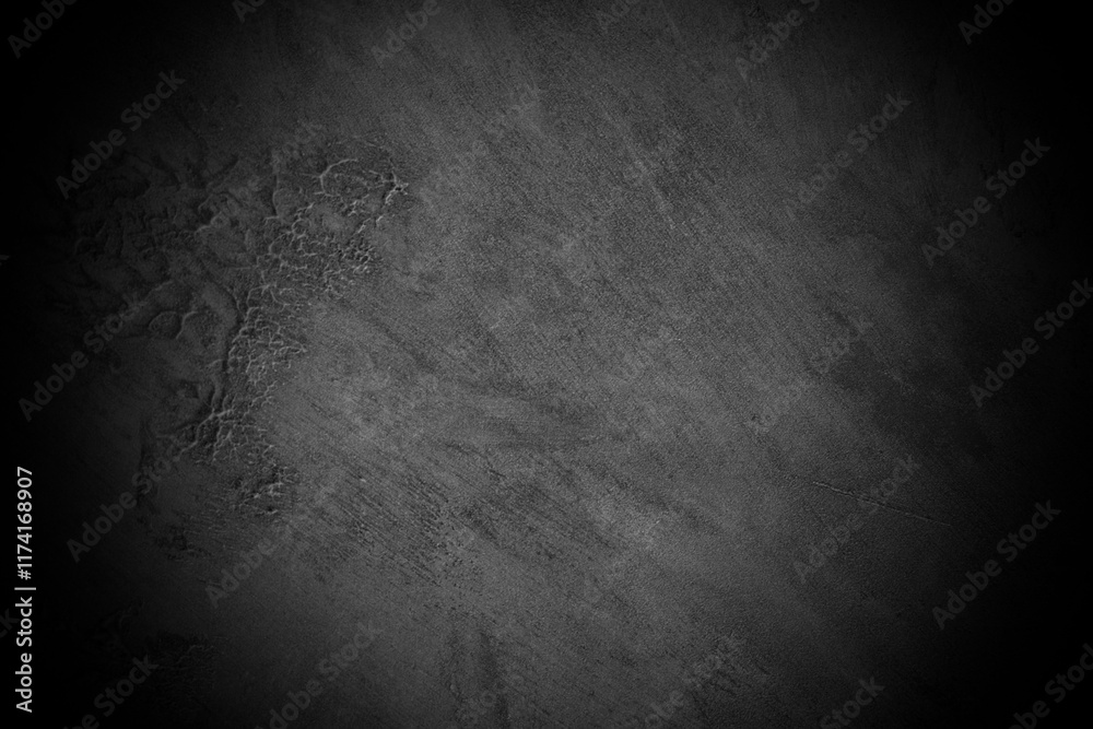 Old wall texture smeared engine oil cement dark black gray background ...