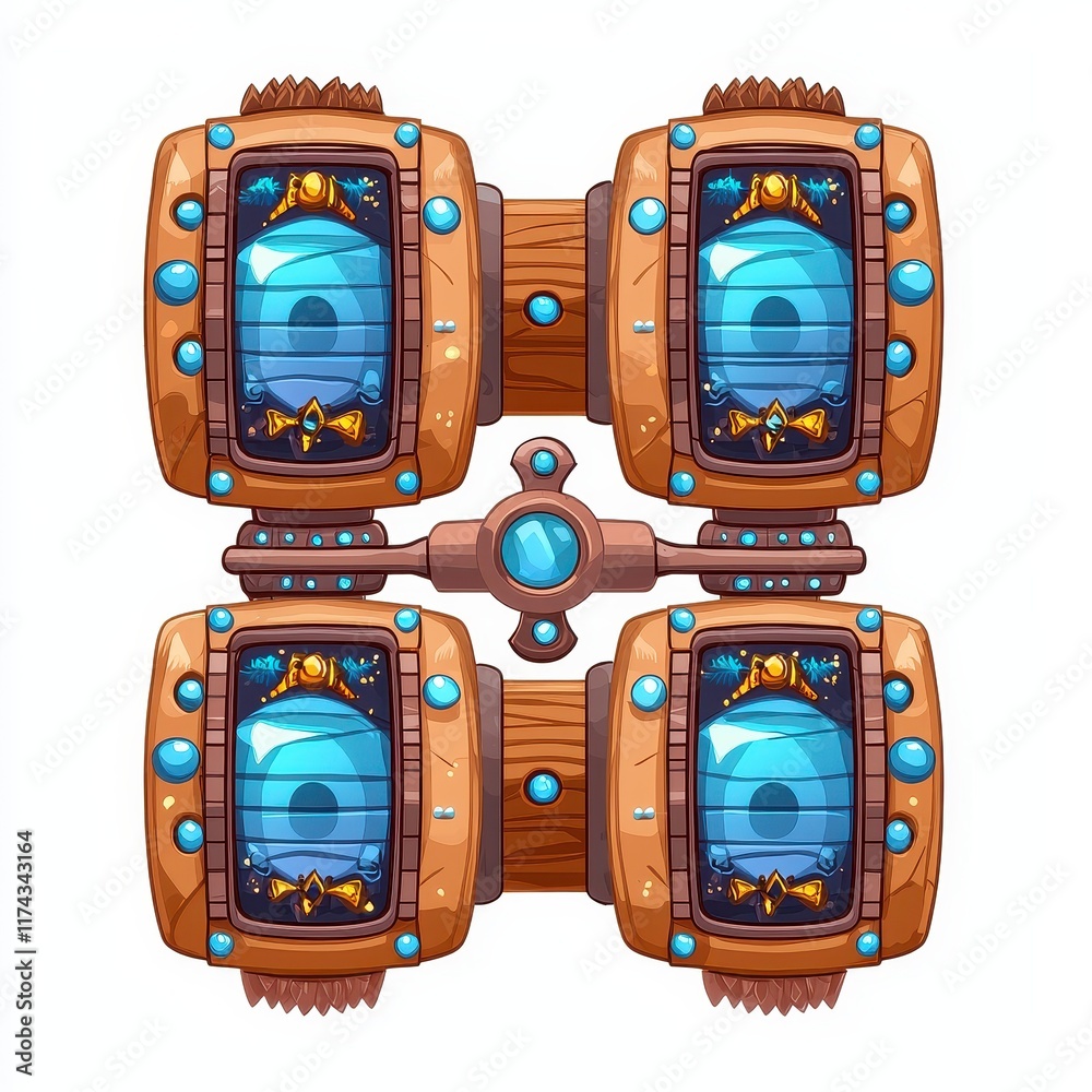 Simple 2D Cartoon Game Asset Front View for Creative Projects Stock ...