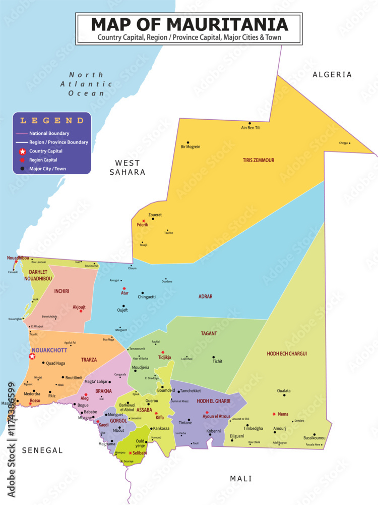 African Countries Geography Political map. Political map of country ...