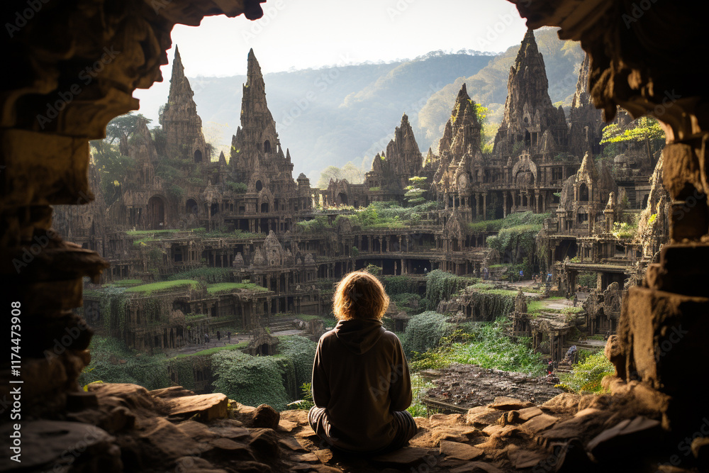 harmonious fusion of a subterranean sanctuary nestled amidst majestic ...