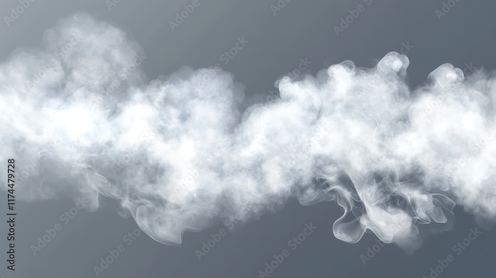 Wind blowing effect, mist, smoke or blizzard trails isolated on ...